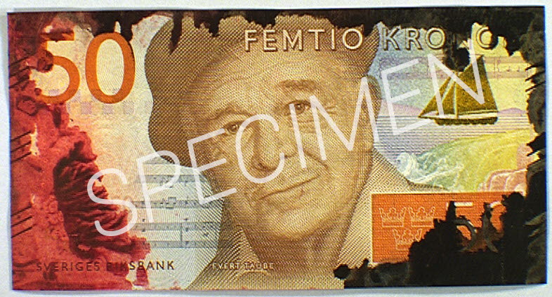 Security ink dyed banknotes | Sveriges Riksbank