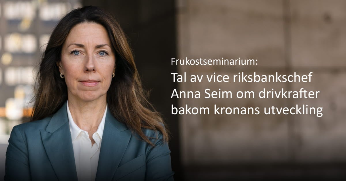 Seminarium om drivkrafter bakom kronans utveckling med vice ...